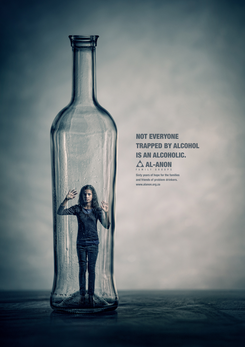 Print ad: Al-Anon Family Groups: Trapped Print ad: Al-Anon Family Groups: Trapped